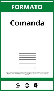 Formato De Comanda De Restaurante 2023